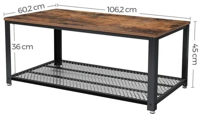 Konferenční stolek v rustikálním stylu ModernHome model_2030_1