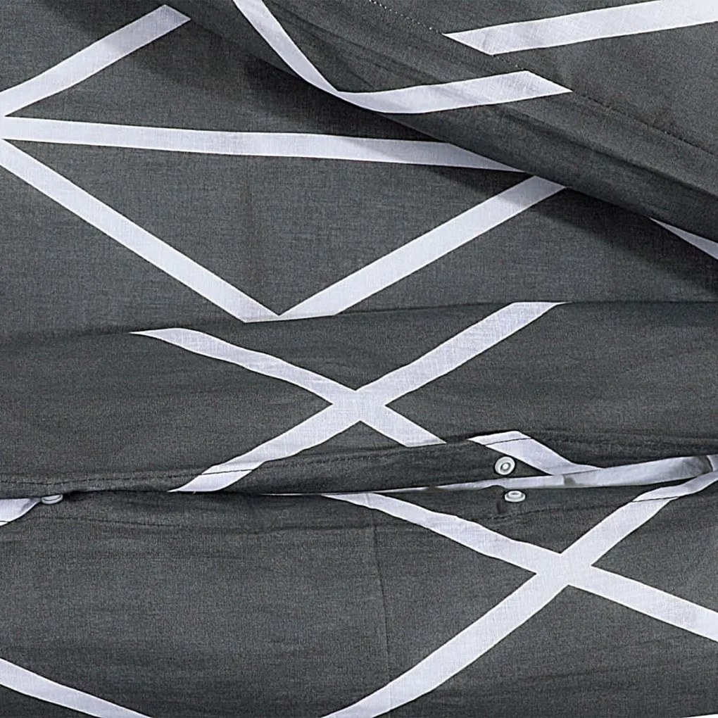 vidaXL Sada ložního prádla 140 x 200 cm bavlna [136046] Barva: Černobílý