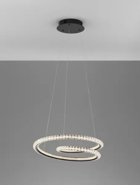 LED lustr Ginevra 48 černé