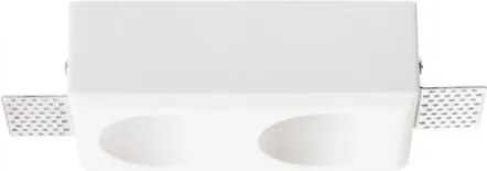 Svítidlo RENDL QUO R II zápustné sádrová 230V LED GU10 2x8W R12900