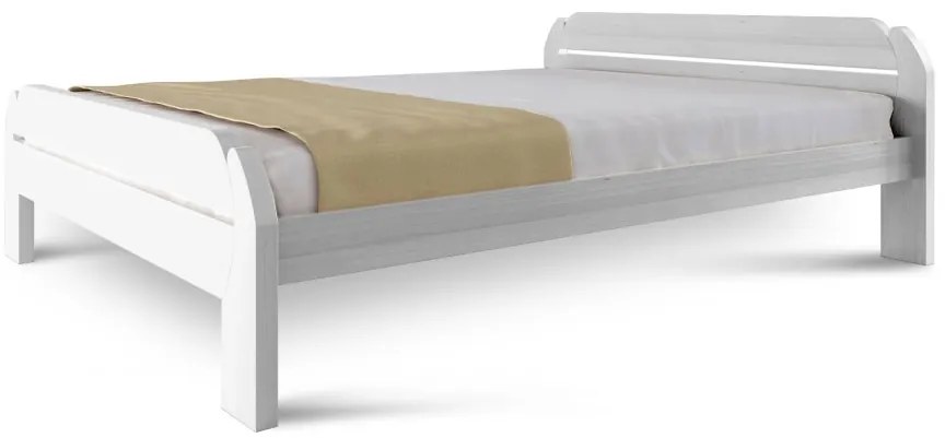 Postel z masivu MONAKO - buk bílá 90 × 200 cm