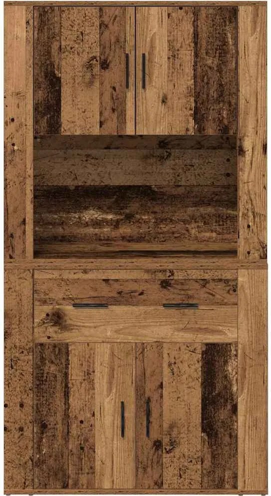 Highboard Staré dřevo 80 x 33 x 150 cm Kompozitní dřevo 3334340