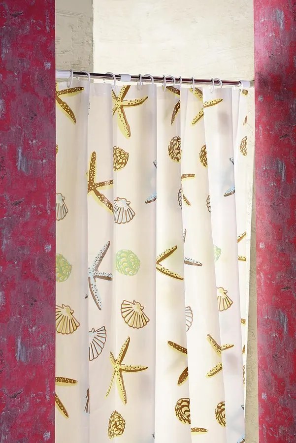 Aqualine Aqualine, Sprchový závěs 180x200cm, vinyl, hvězdice, ZV016