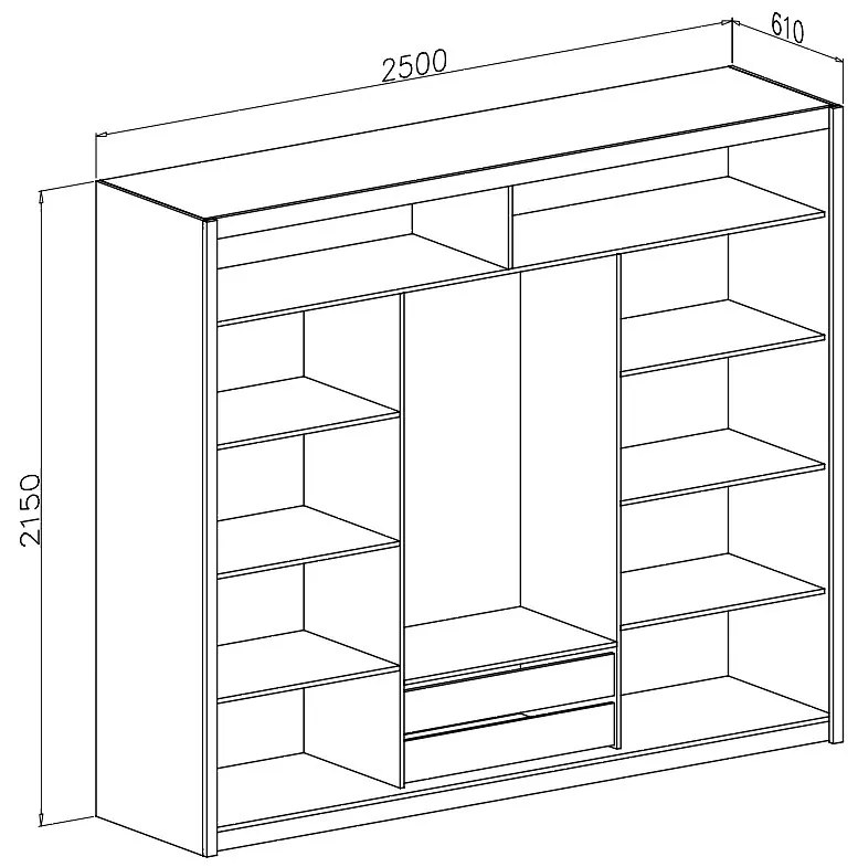 Casarredo Ložnice SANDINO bílá (postel 160, skříň, komoda, 2 noční stolky)