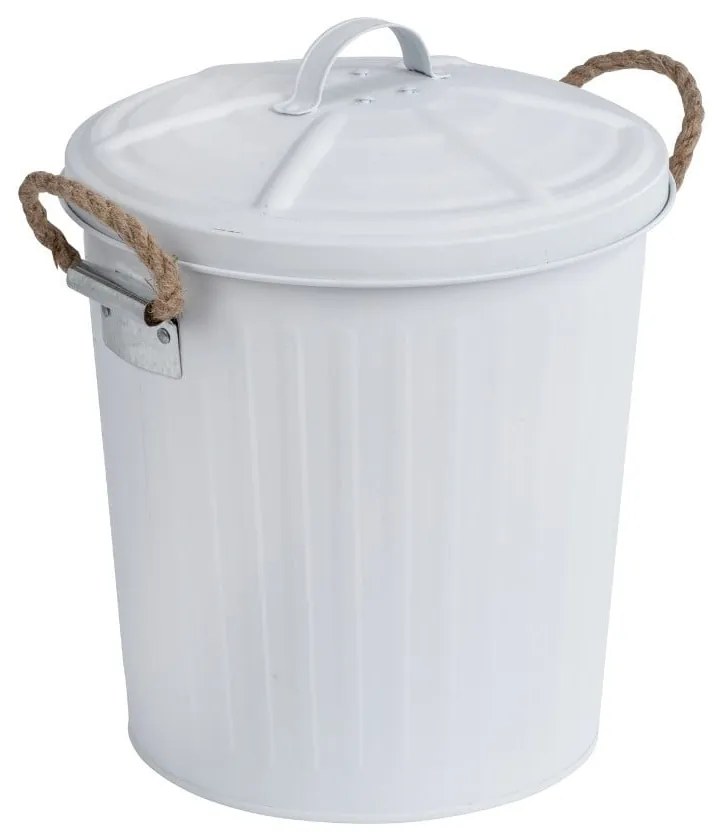 Bílý odpadkový koš z nerezové oceli Wenko
