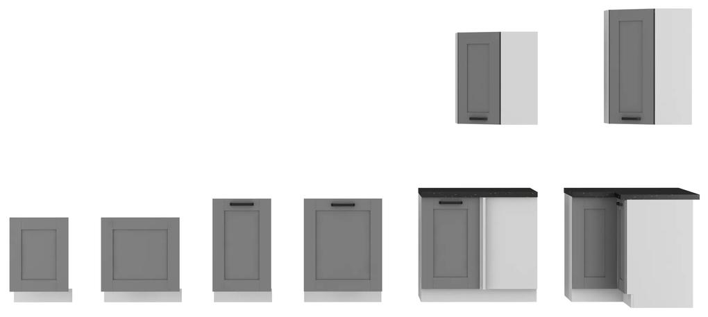 Horní rohová kuchyňská skříňka Lucid 58 x 58 GN 90 1F (dustgrey + bílá). 1045552