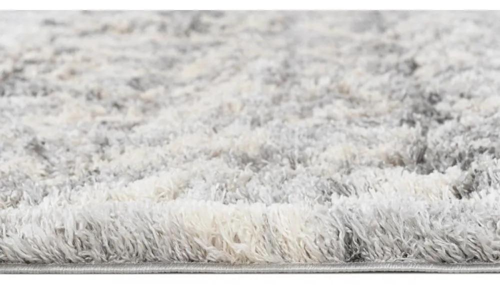 Kusový koberec shaggy Apache světle šedý 60x100cm