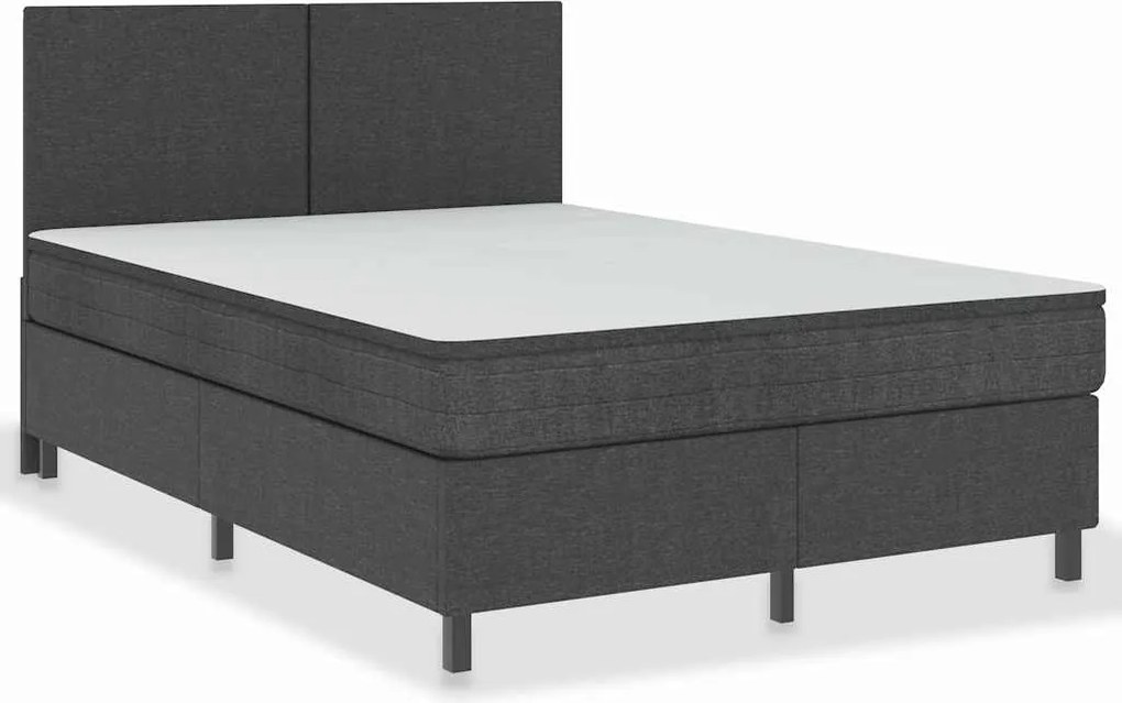 Postel boxspring tmavě šedá textil 180 x 200 cm 3054792