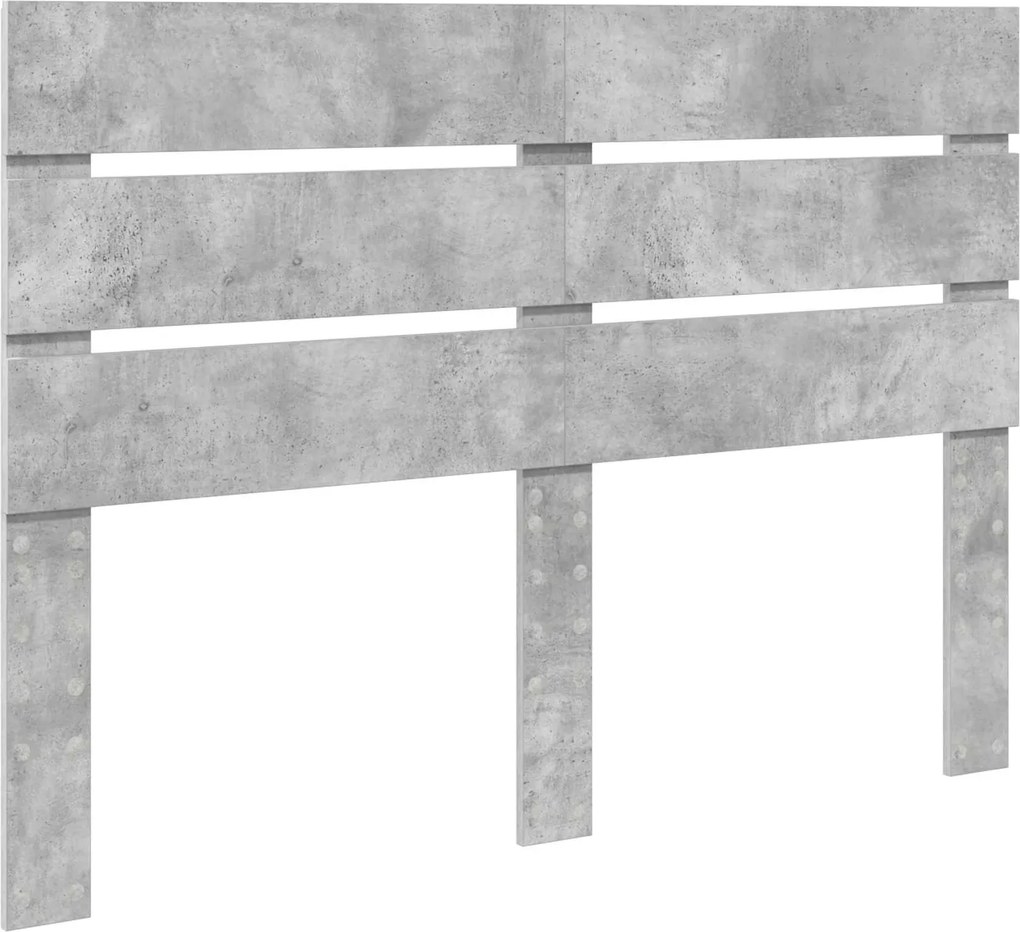 Rám postele s čelo Beton 140 x 200 cm Masivní borové dřevo 3411739