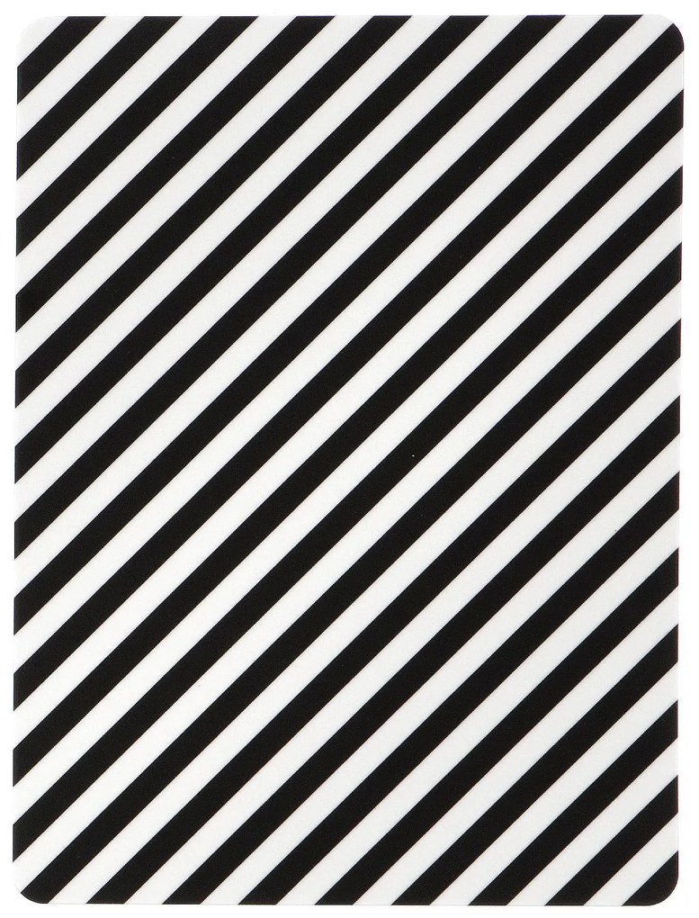 ferm LIVING Servírovací prkénko Black mini Stripe, šedá barva, černá barva, dřevo