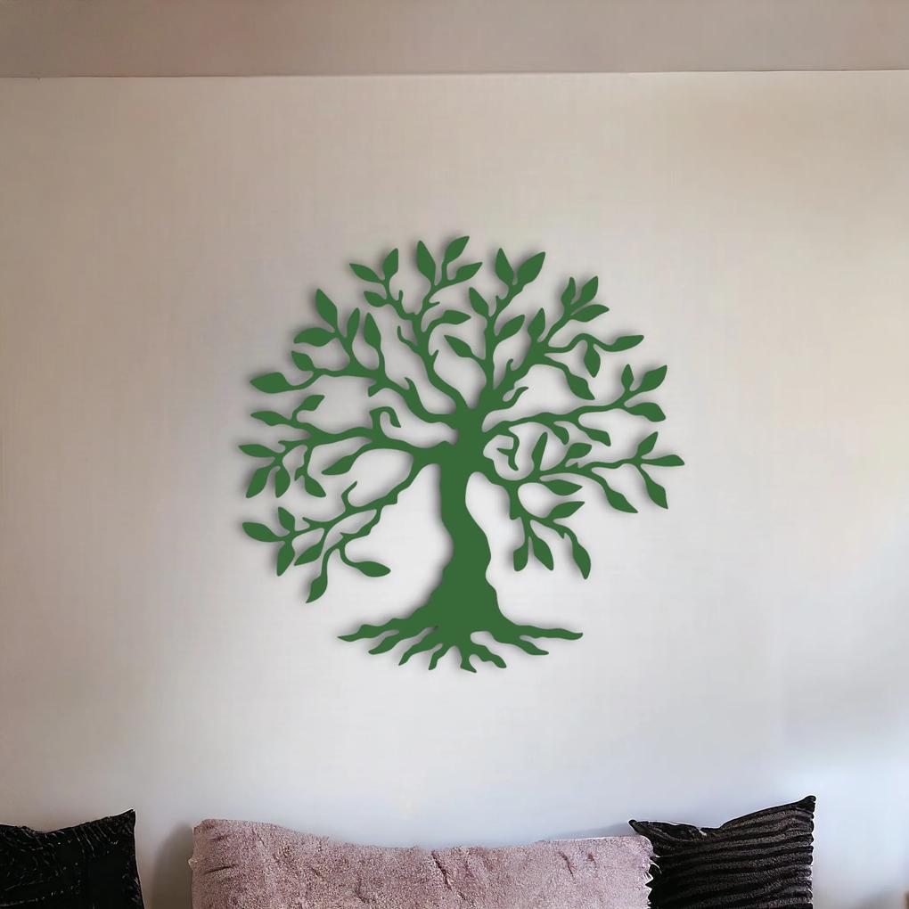 Strom života 11 - kovový obraz na zeď Velikost: 200cm, Barva: Green