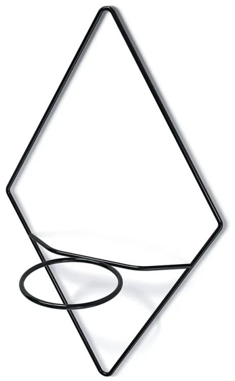 PROSPERPLAST Držák na květináč - SHOWY HANGER, čtyřúhelník Rozměr: 30,6x16,4x50,6 cm