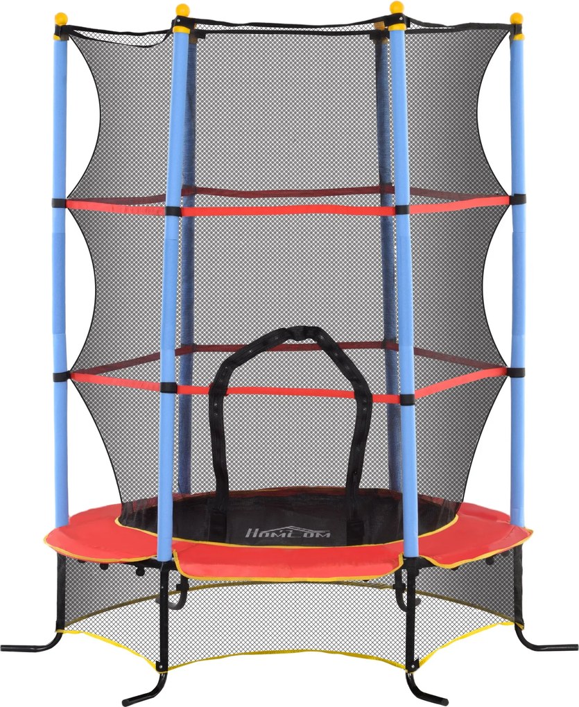 HOMCOM Dětský Trampolína Ø 1,75 × 1,90H m: Ochranná síť, zipová brána, ochranný kryt pružin a 6 polstrovaných tyčí | Aosom