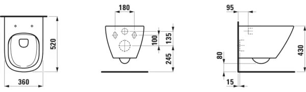 LAUFEN H8660800000001 - Závěsné WC LUA keramika/bílá +prkénko SoftClose LUA bílá