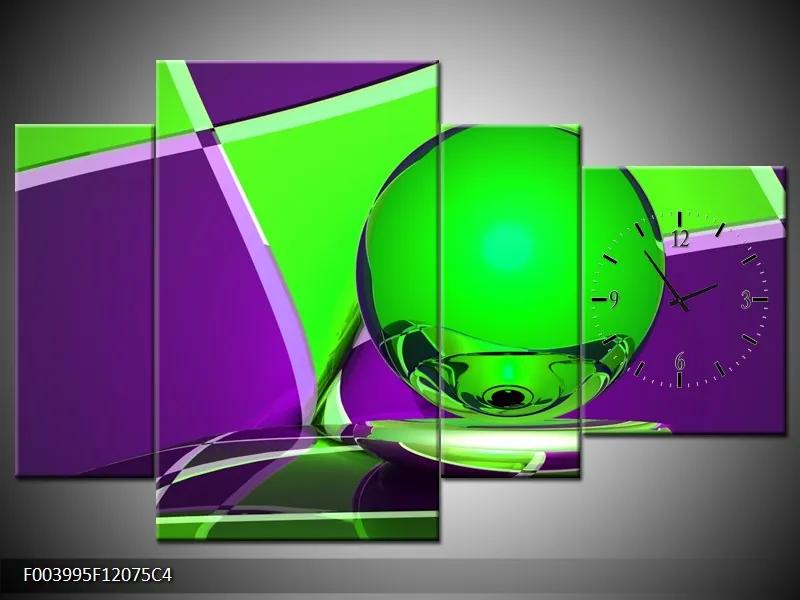 Obraz zelené koule s abstraktním pozadím  (120x75 cm), 40 dalších rozměrů