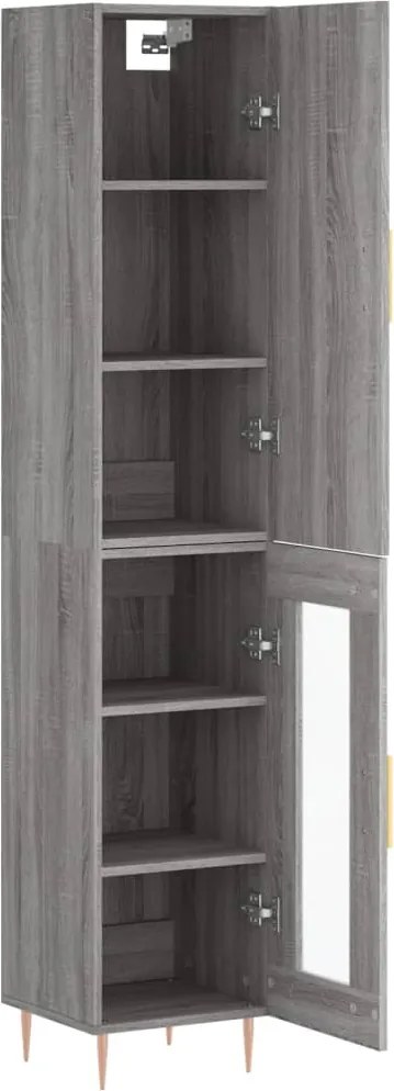 Skříň highboard šedá sonoma 34,5 x 34 x 180 cm kompozitní dřevo 3199039