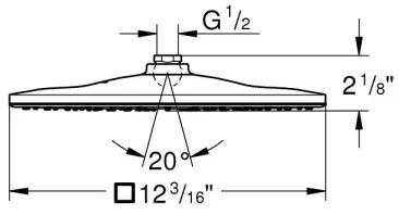 GROHE 26568000 - Hlavová sprcha RAINSHOWER MONO 310 CUBE 310 × 310 mm chrom