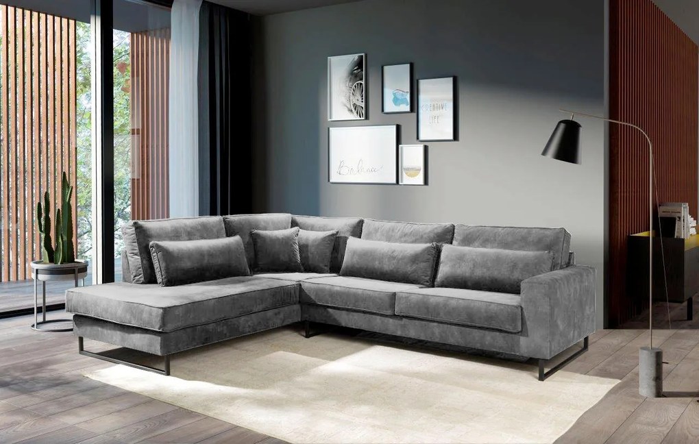 XXXLutz ROHOVÁ SEDAČKA, textil, kompozitní dřevo, šedá MID.YOU - Sedací soupravy - 000694010027