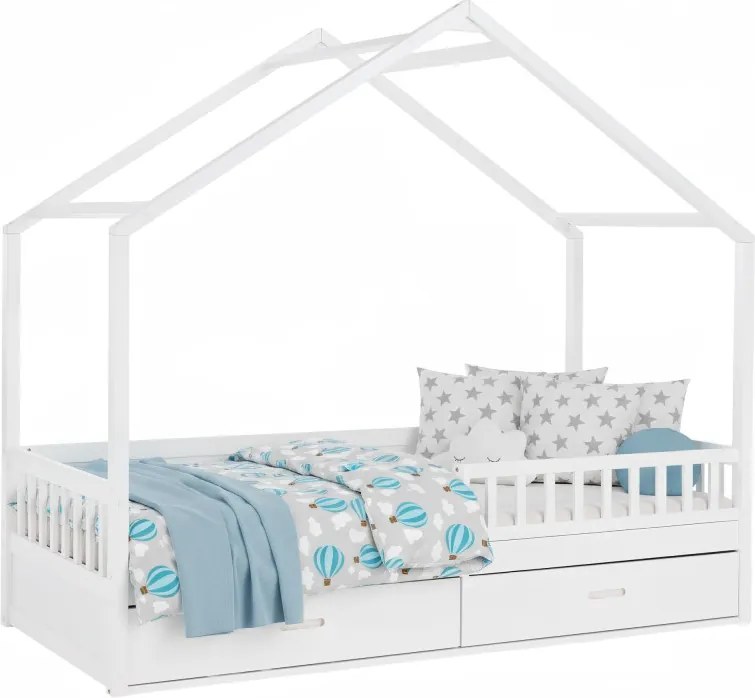 Postel Montessori BIANKA 90x200, masiv bílá Kondela 0000396817