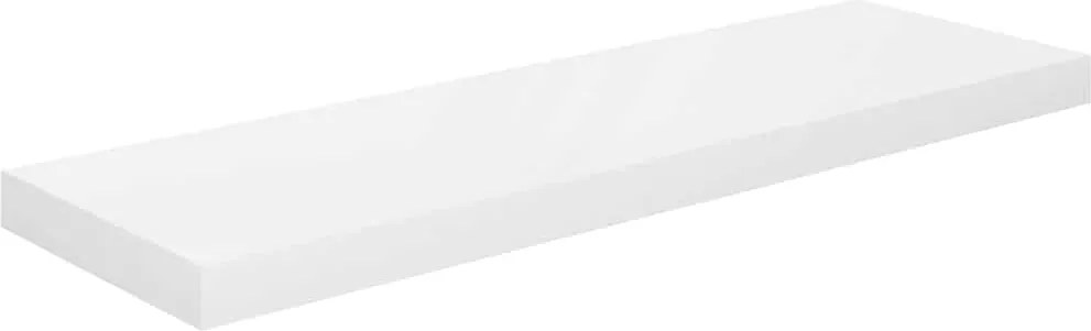 Plovoucí nástěnné police 4 ks lesklé bílé 80x23,5x3,8 cm MDF 323753
