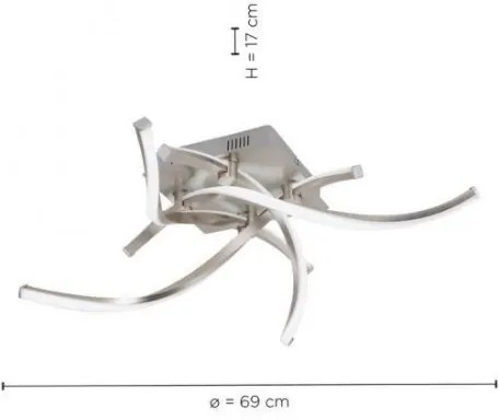 Leuchten Direkt 11995-55 - LED RGB Stmívatelný lustr SWING LED/24,4W/230V + DO
