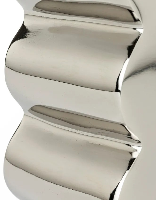 Stříbrná kovová váza ZUIVER CURVES M