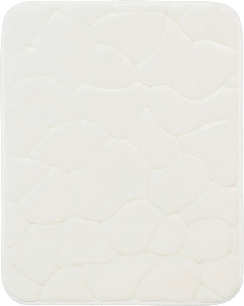 Protišmyková kúpeľňová predložka 3D 0133 White, 50x80, biela, kúpeľňa, BO-MA