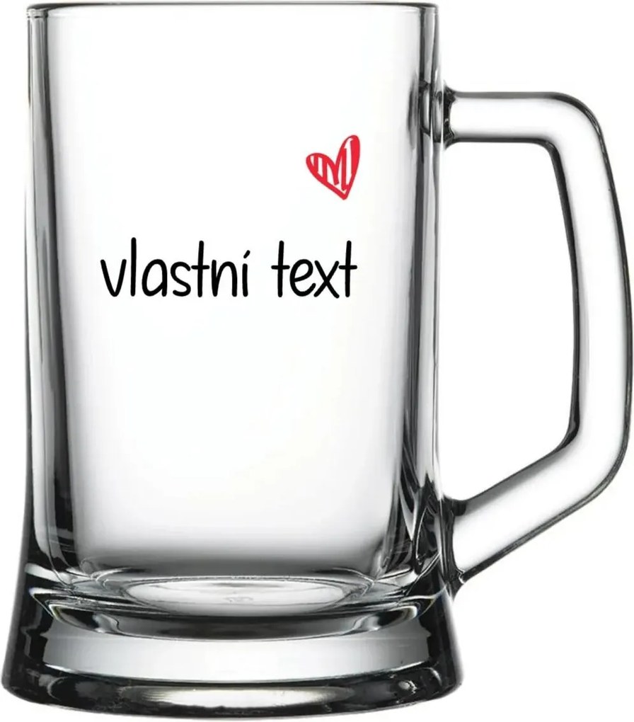 Vlastní text na pivní sklenici