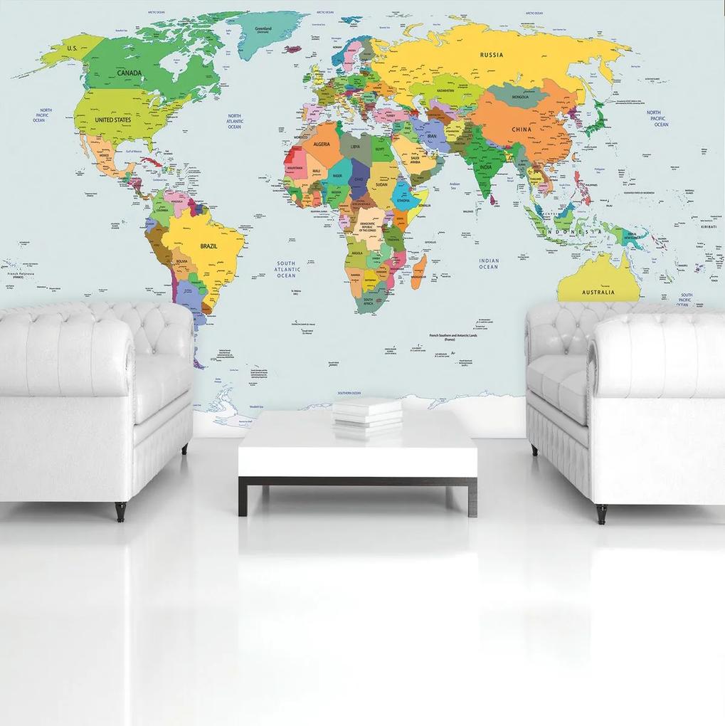 Fototapeta - Mapa světa - země (254x184 cm)