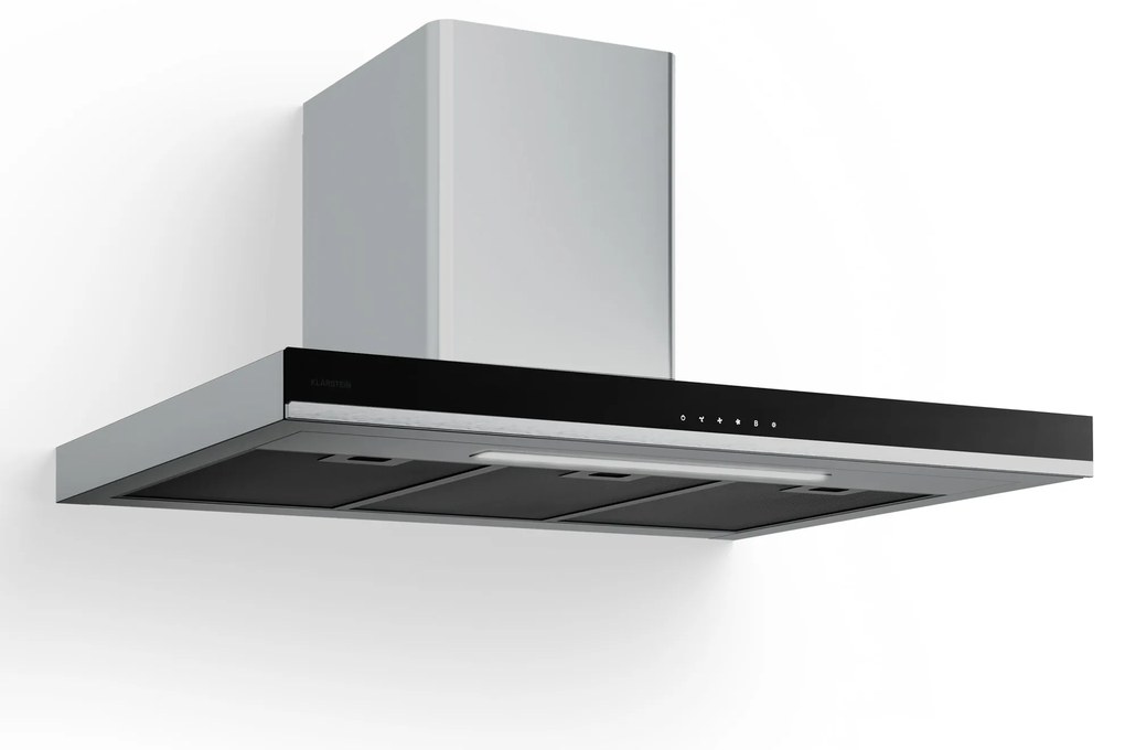 Klarstein Verosteel digestoř, Elegantní, minimalistická, výkonná, Energetická třída A++, 881,6 m³/h, 90 cm