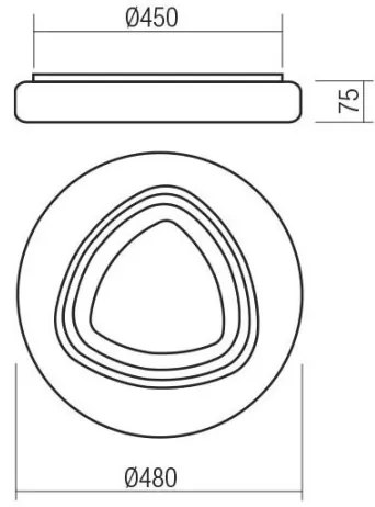 Redo 05-919 - LED Stmívatelné stropní svítidlo GALAX LED/48W/230V bílá + DO