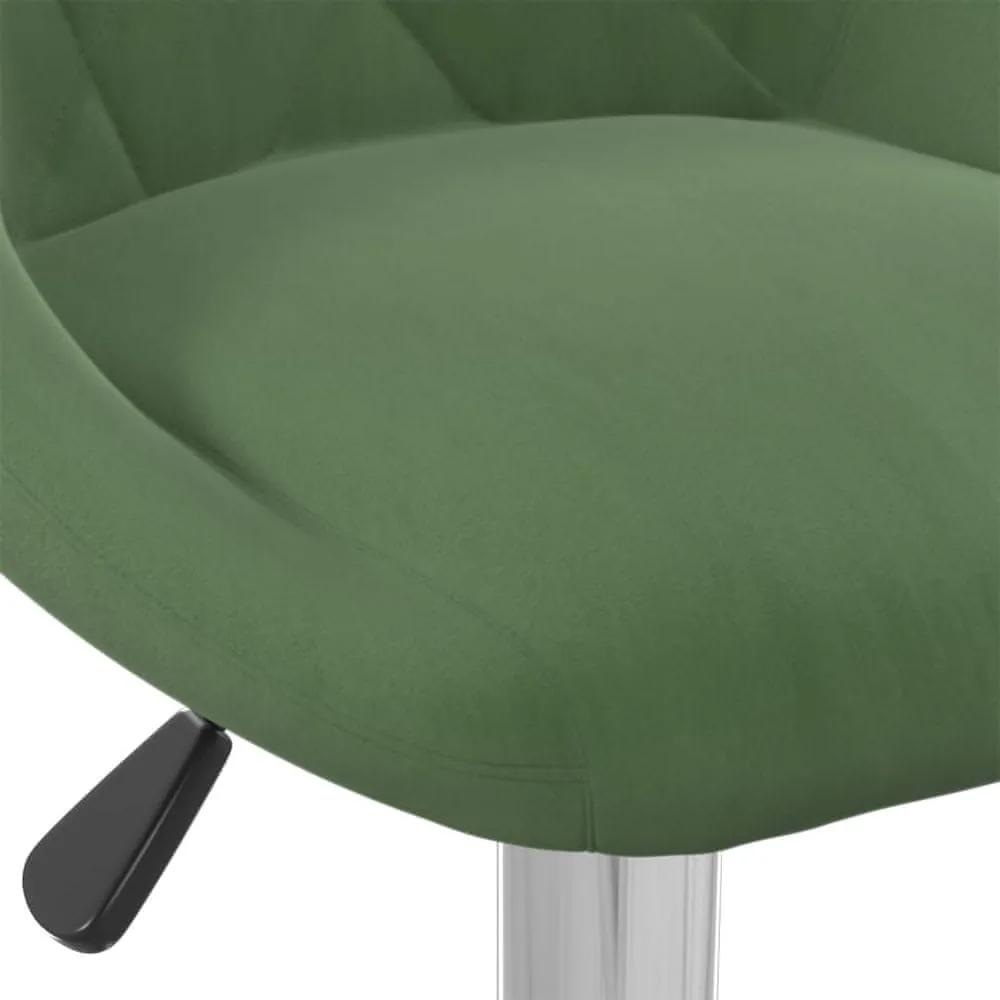 Petromila Barové židle 2 ks tmavě zelené samet
