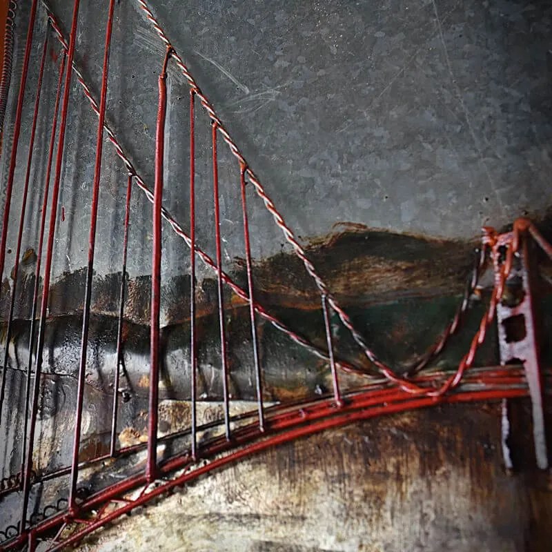 Železný 3D obraz GOLDEN GATE