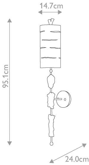 Flambeau FB-FRAGMENT-G1 - Nástěnné svítidlo FRAGMENT 1xE27/60W/230V
