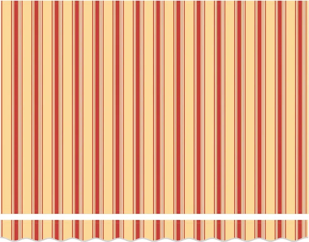 Zatahovací markýza žlutá a bílá 3 x 2,5 m textil a hliník 3154606