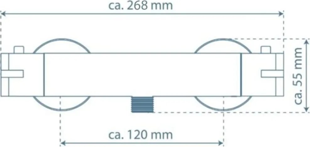 SCHÜTTE Termostatická sprchová směšovací baterie LONDON 5,5 cm [425803]