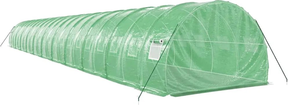 Skleník s ocelovým rámem zelený 66 m² 22 x 3 x 2 m 3188048