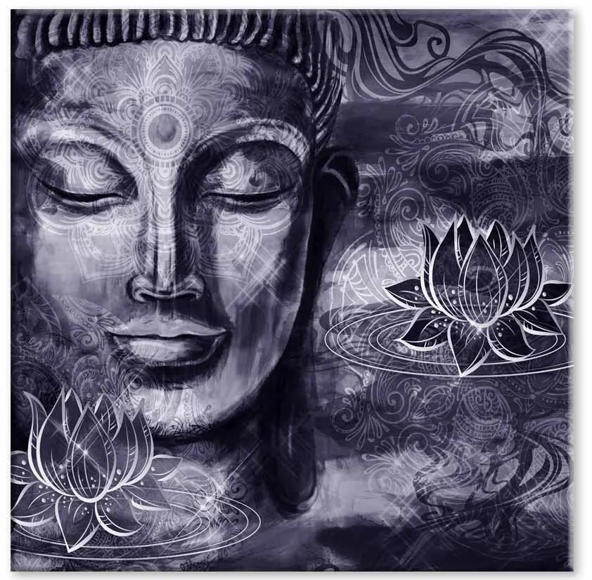 Energetický obraz Buddha Blue Velikost (šířka x výška): 80x80 cm