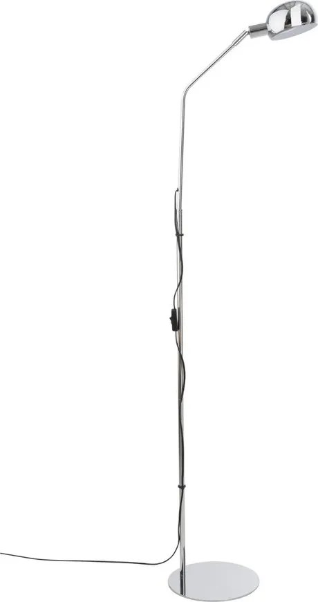 Kovová stojací lampa s ohybatelnou konstrukcí v leskle stříbrné barvě (výška 146 cm) Lincon – Jotex
