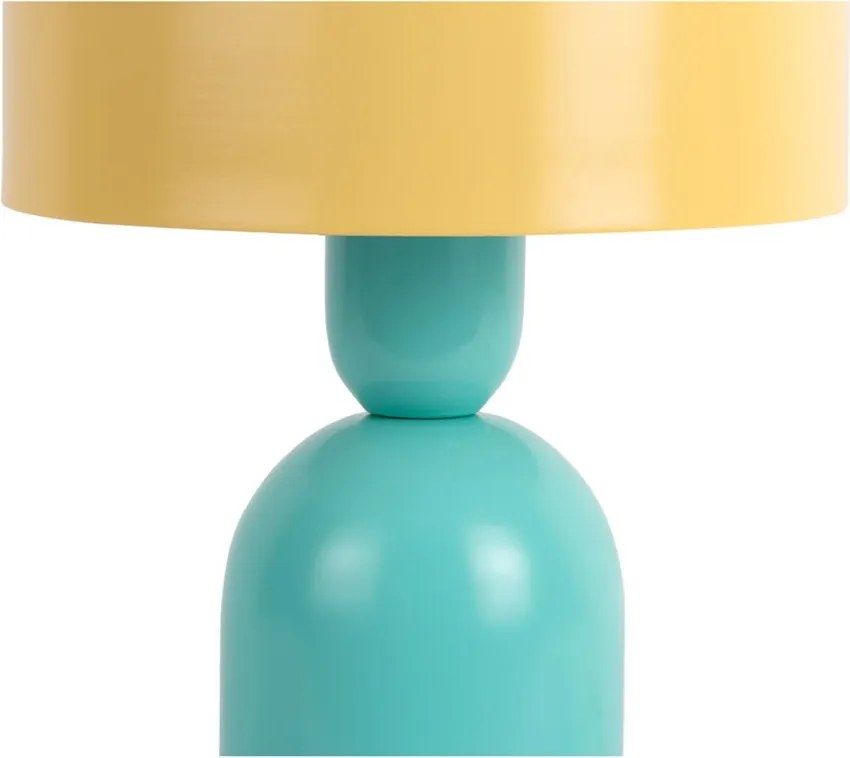 Žlutá/tyrkysová stolní lampa (výška 24 cm) Double Funky – Leitmotiv