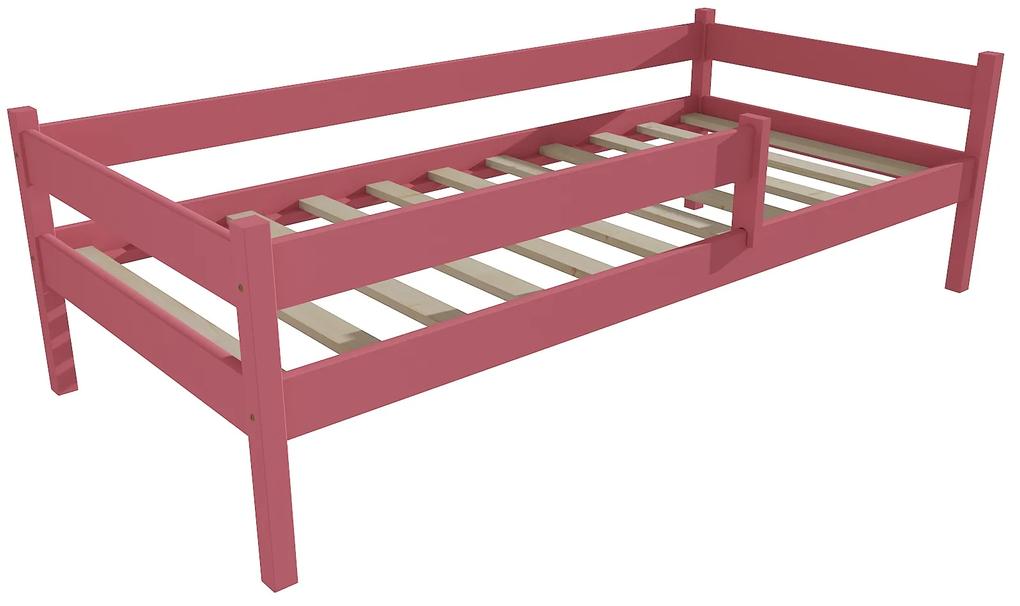 Vomaks Dětská postel DP 027 se zábranou Rozměr: 80 x 160 cm, Barva: moření olše