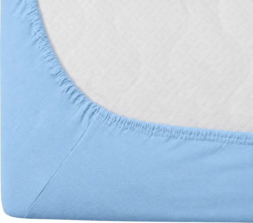 Jersey prostěradlo EXCLUSIVE ledově modré 90 x 200 cm