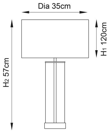 Endon 68802 -Stmívatelná dotyková stolní lampa LESSINA 1xE27/10W/230V zlatá/bílá