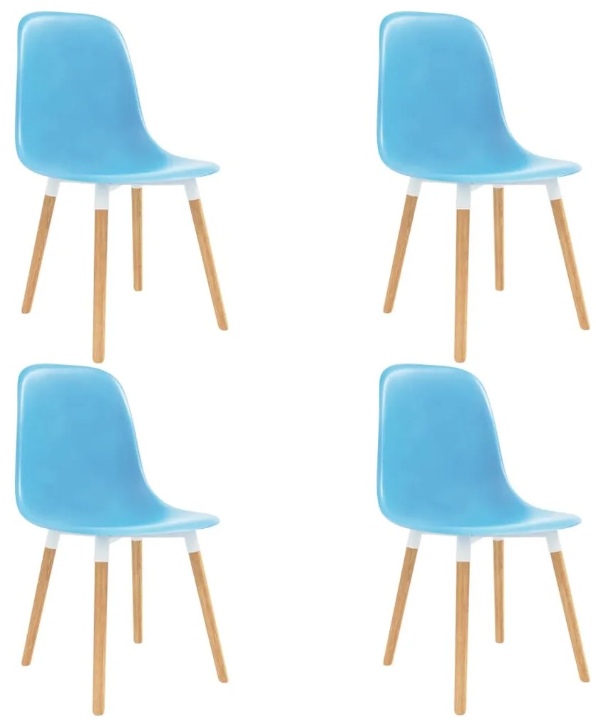 248245 vidaXL Jídelní židle 4 ks modré plast