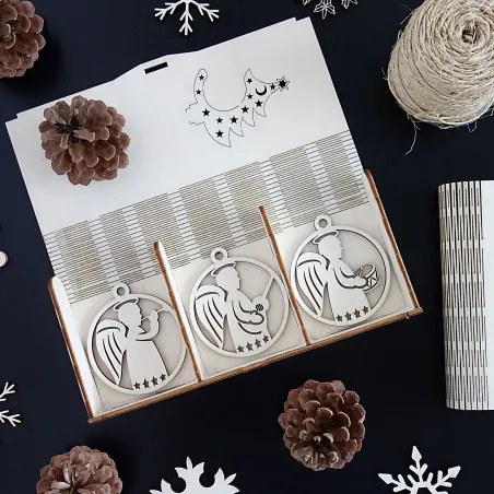 Vánoční ozdoby ze dřeva a plastu, vánoční dekorace dřevěné, dřevěné doplňky PR0103-Christmas decorati HEU-