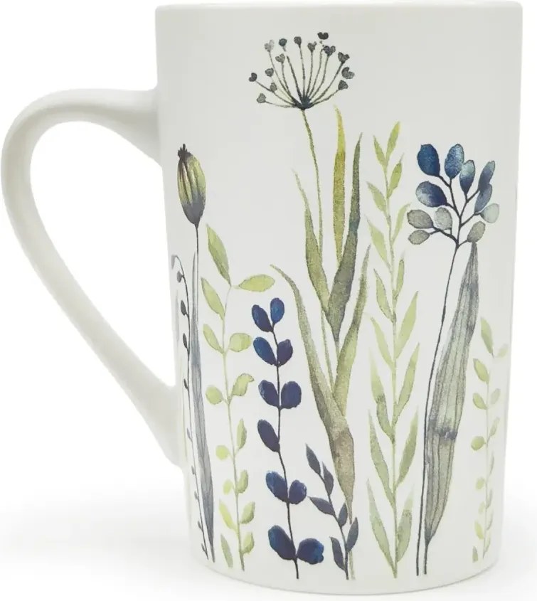 Porcelánový hrnek Zelená louka, 300 ml – luční motiv v odstínech zelené, matný povrch