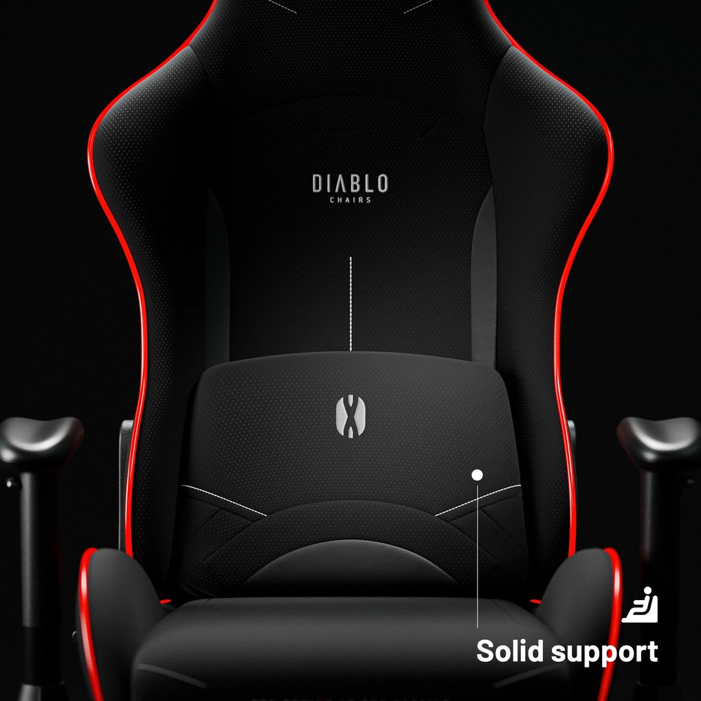 Herní židle LED RGB, černá: Diablo X-Starter