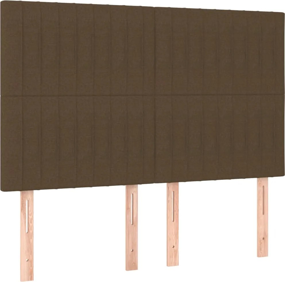 Box spring postel s matrací tmavě hnědá 140x200 cm textil 3136760