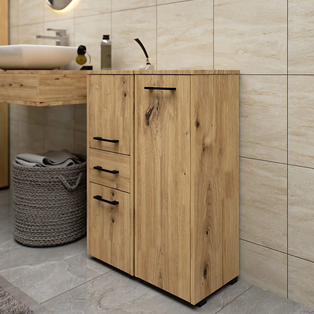 Koupelnová skříňka Fin S30 1D 30 cm dub - výběr z 4 provedení