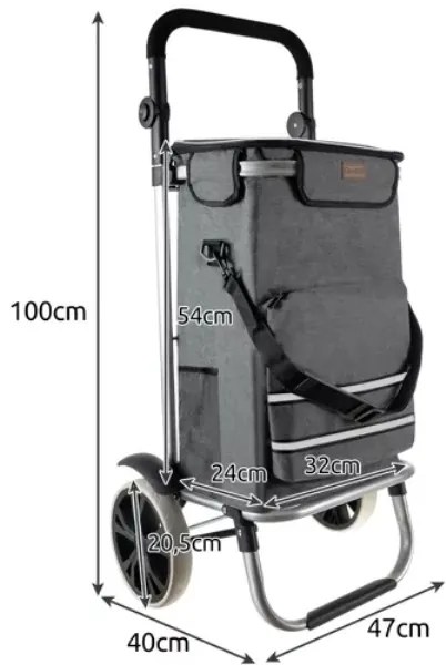 Nákupní taška na kolečkách 42L 50kg
